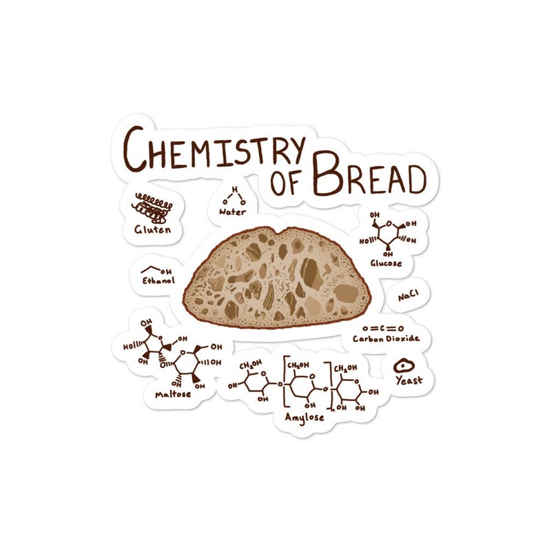 Chemistry of Bread Sticker: Science Baker Gift - Etsy