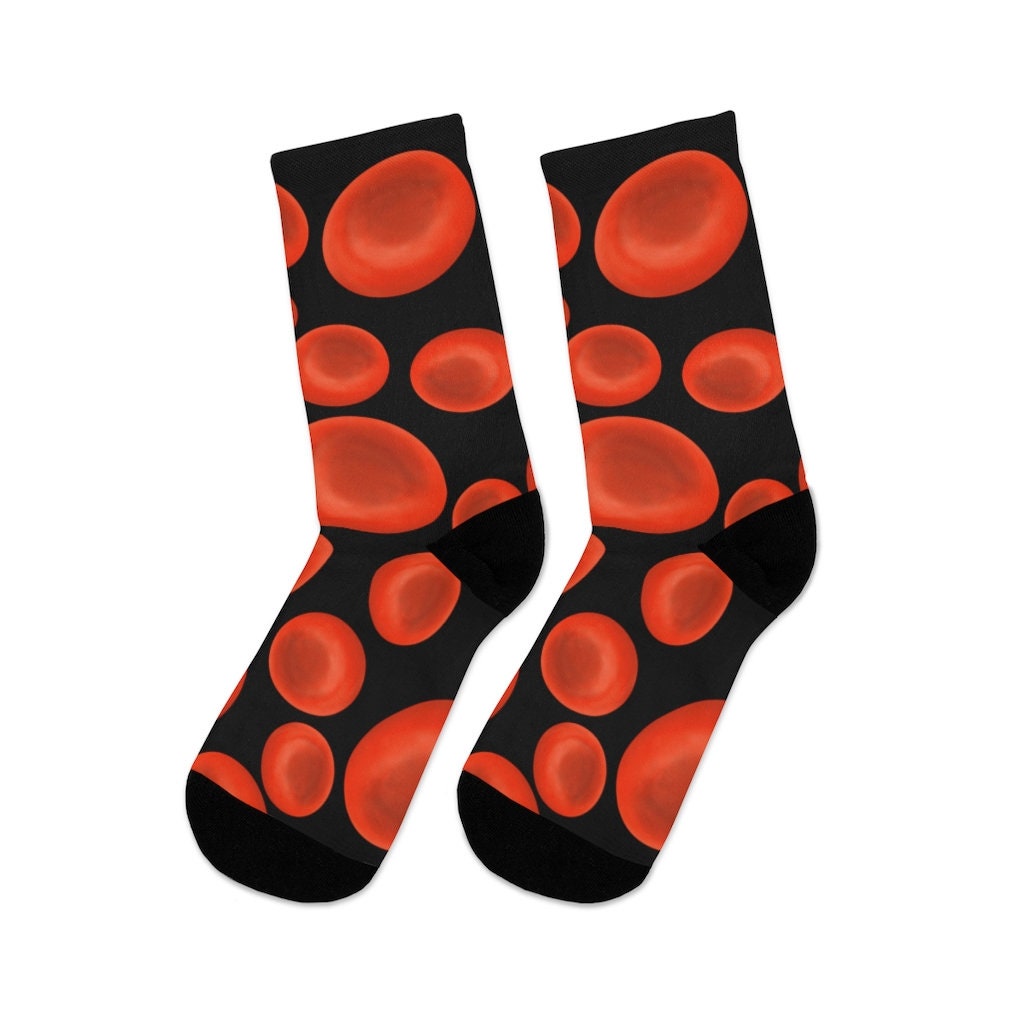 Red Blood Cells Socks, Biology Gifts, Nurse School, Biomedical ...
