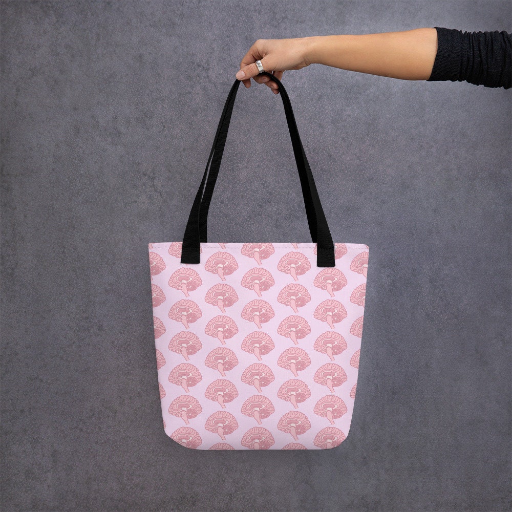 Sagittal Brain Tote Bag, Neuroscience, Neurology Gifts, Graduation Gift ...