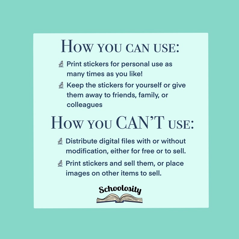 Cute Cells DIGITAL Download, Sticker Sheet, Biology Gift, Science ...