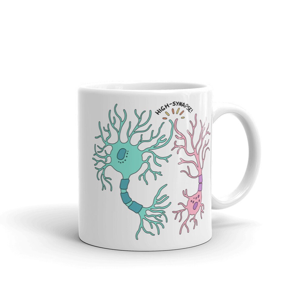 Neuron High Synapse Mug: Neuroscience Gift for Science Teacher - Etsy