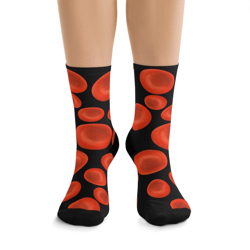 Red Blood Cells Socks, Biology Gifts, Nurse School, Biomedical ...