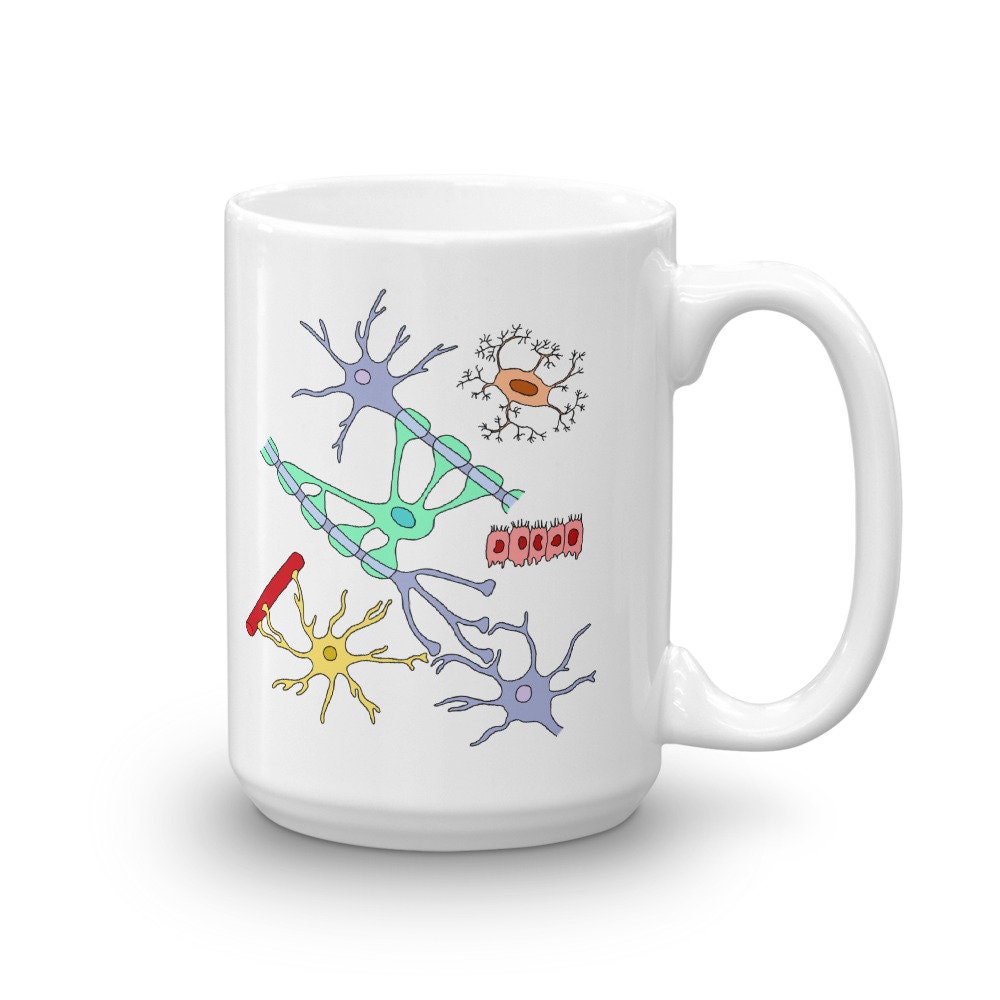 Neurons & Glia Mug Neuroscience Brain Science Mug Mug - Etsy