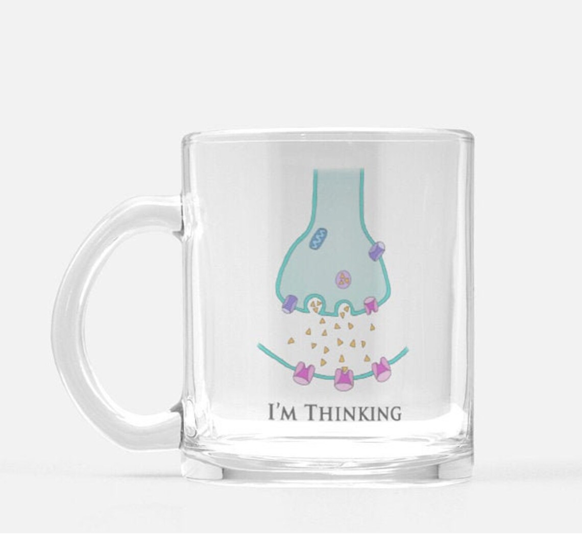 Synapse I'm Thinking Glass Mug, Neuroscience Gift - Etsy