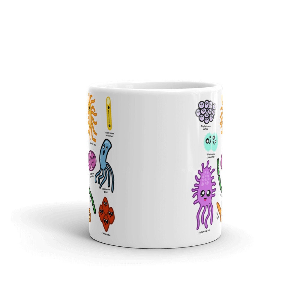 Types of Bacteria Mug Microbiology Biology Gifts Graduation - Etsy