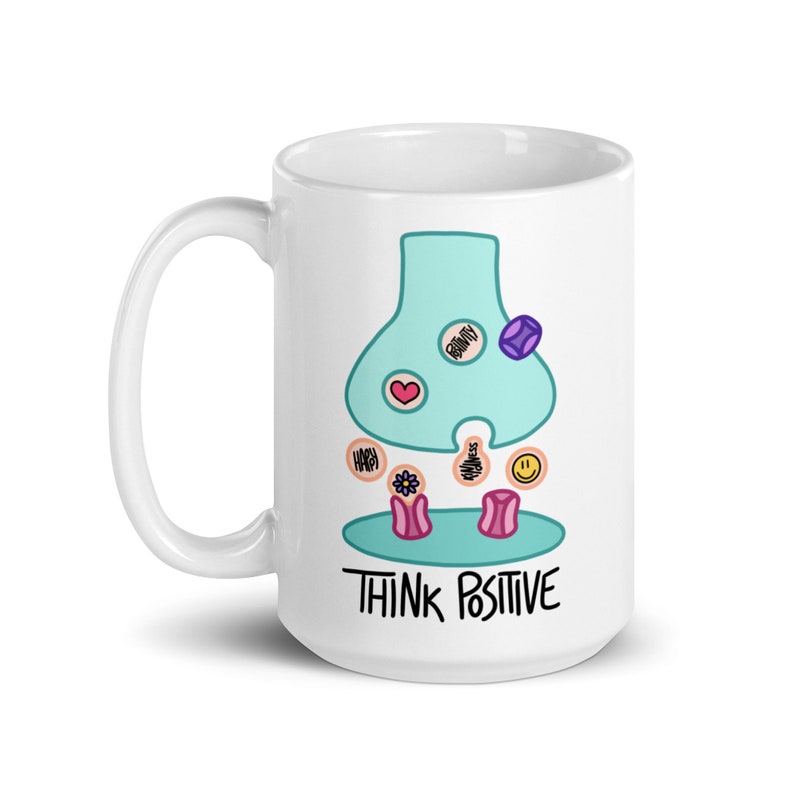 Think Positive Synapse Mug, Neuroscience, Neurology Gifts, Graduation ...