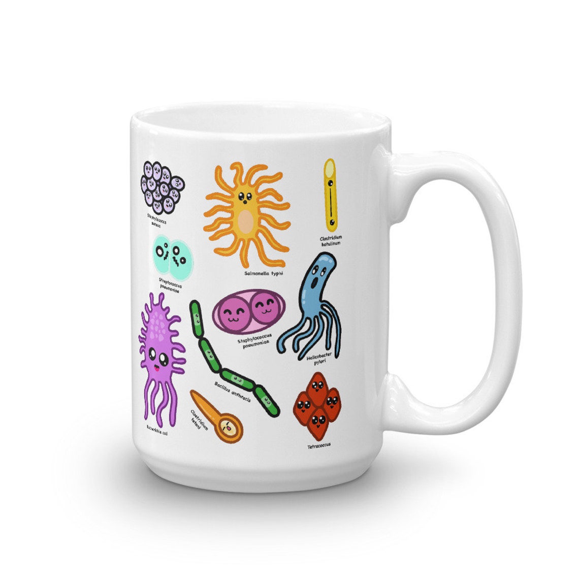 Types of Bacteria Mug Microbiology Biology Gifts Graduation - Etsy