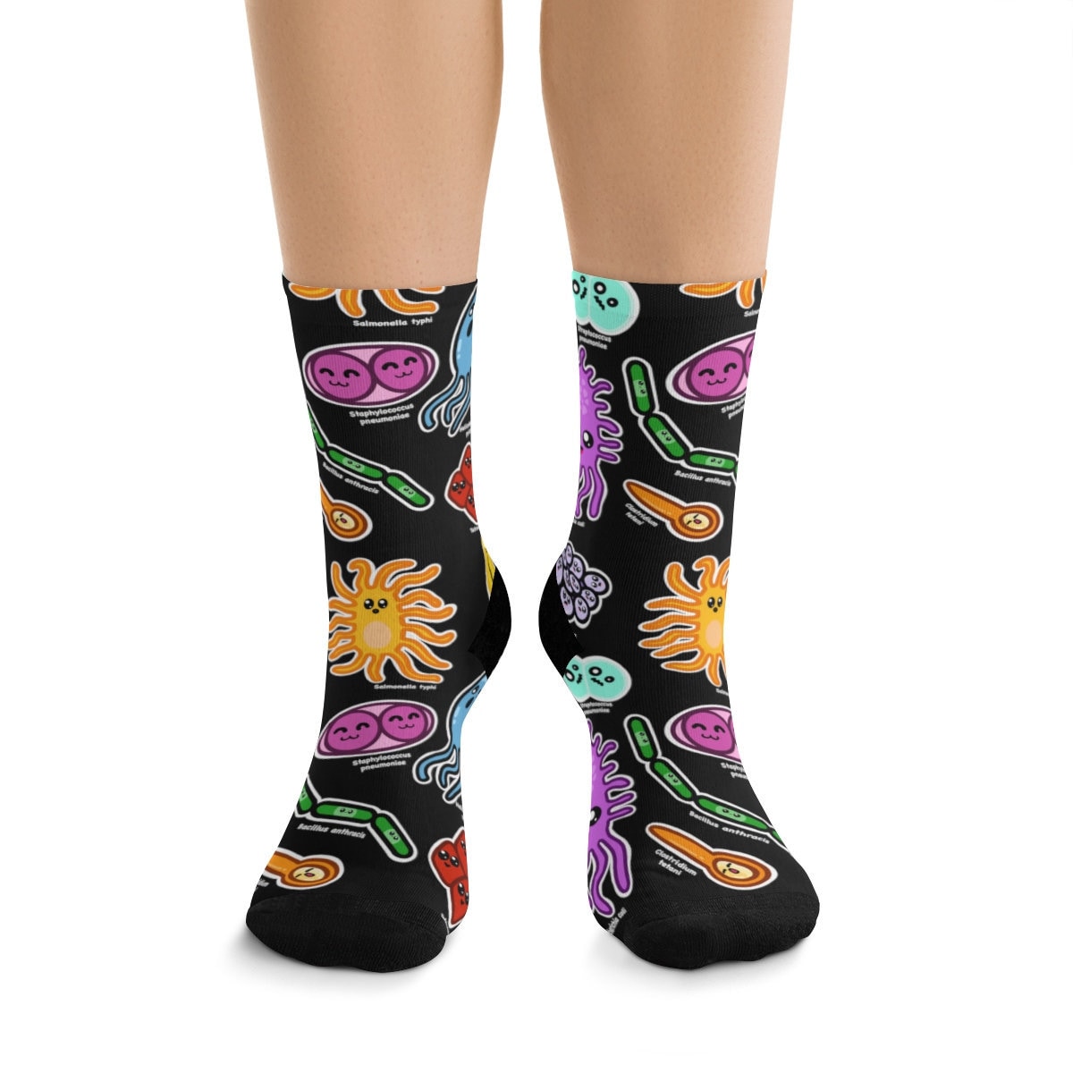 Types of Bacteria Socks, Microbiology, Biology Gifts, Graduation Gift ...