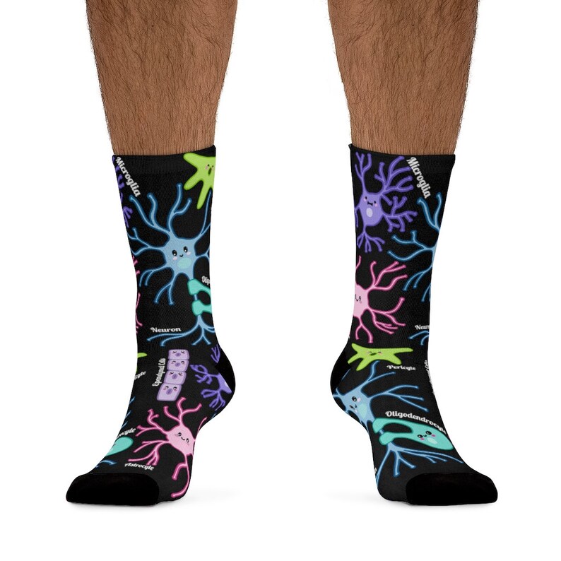 Kawaii Brain Cell Socks: Funny Neuroscience Biology Gift - Etsy Australia