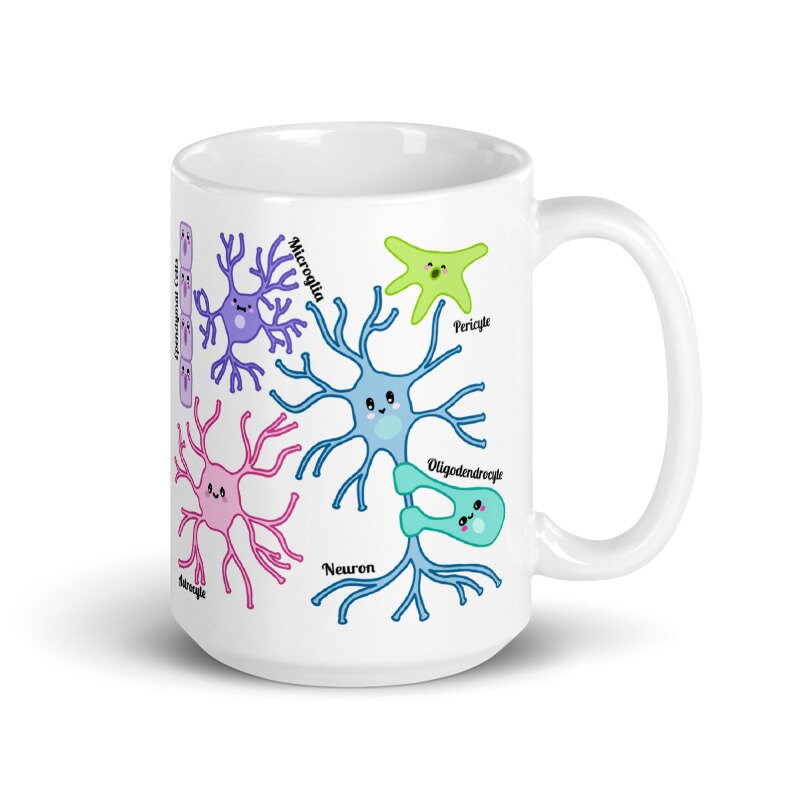 Kawaii Brain Cells Mug Neuroscience Neurology Gift - Etsy