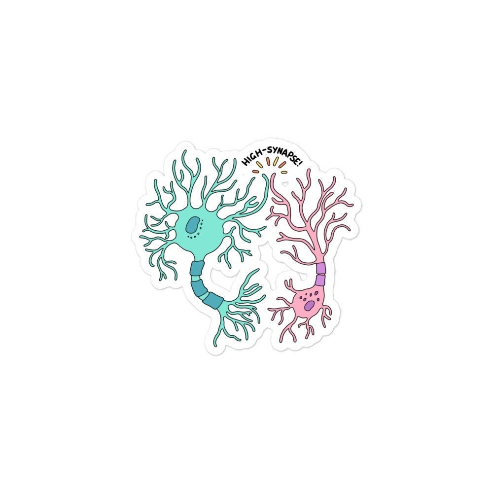 Neuron High Synapse Kiss Cut Sticker, Brain Science Gift - Etsy