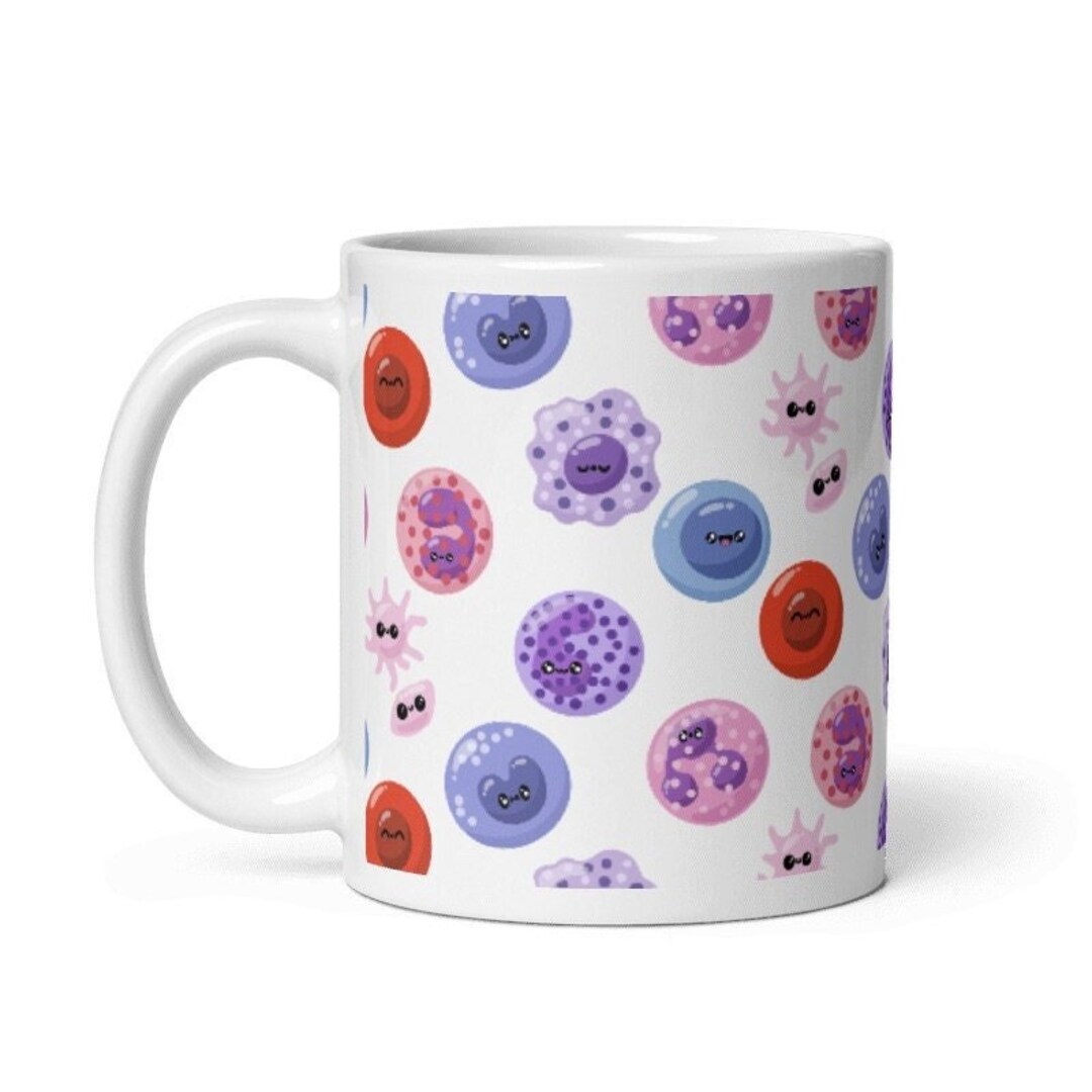 Types of Blood Cells Mug, Scientist, Haematology, Graduation Gifts, Lab ...