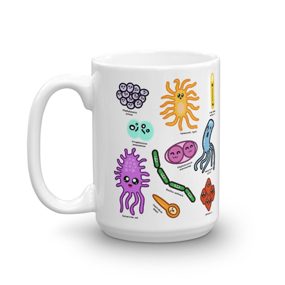 Types of Bacteria Mug Microbiology Biology Gifts Graduation - Etsy