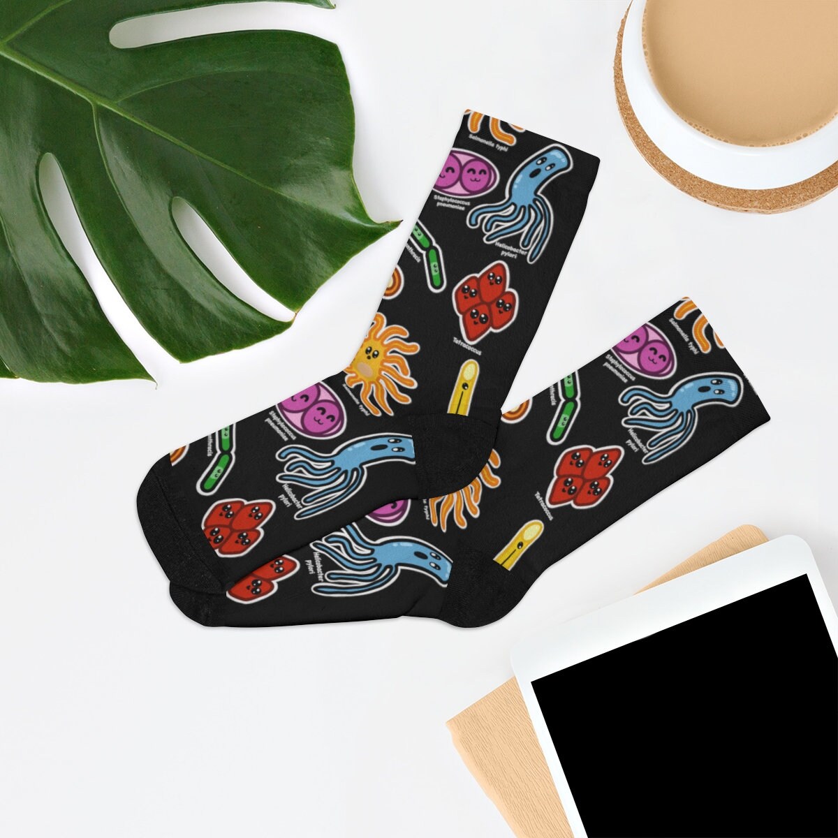 Types of Bacteria Socks, Microbiology, Biology Gifts, Graduation Gift ...