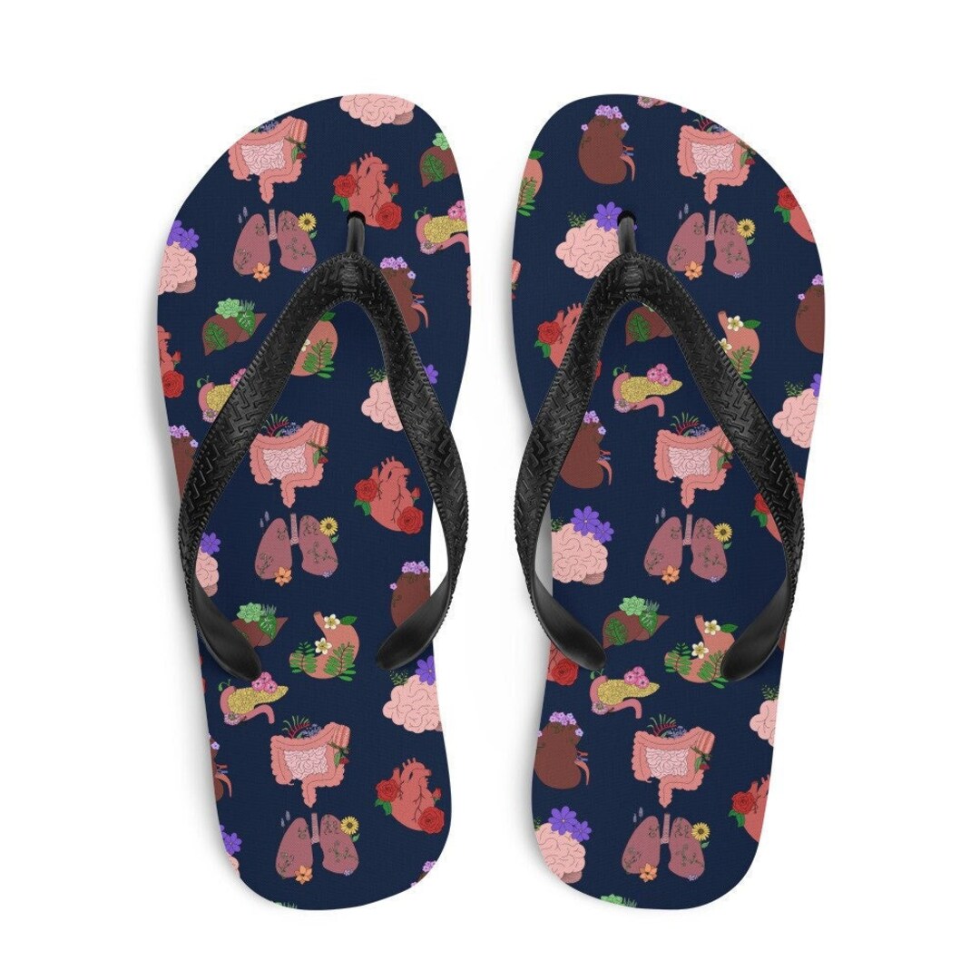 Botanical Organs Flip-flops, Biology Gift, Graduation Gift, Science ...