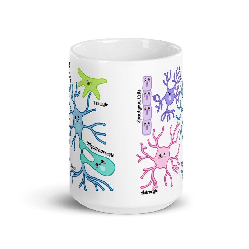 Kawaii Brain Cells Mug Neuroscience Neurology Gift - Etsy
