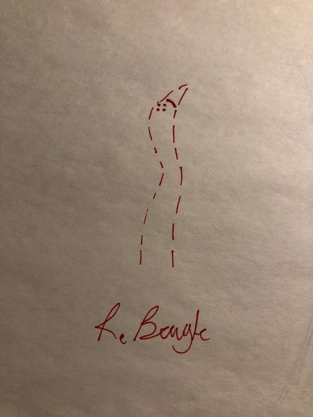 New Rare Original Red Pen Ink Sketch Drawing of A Bird Unique Picture ...