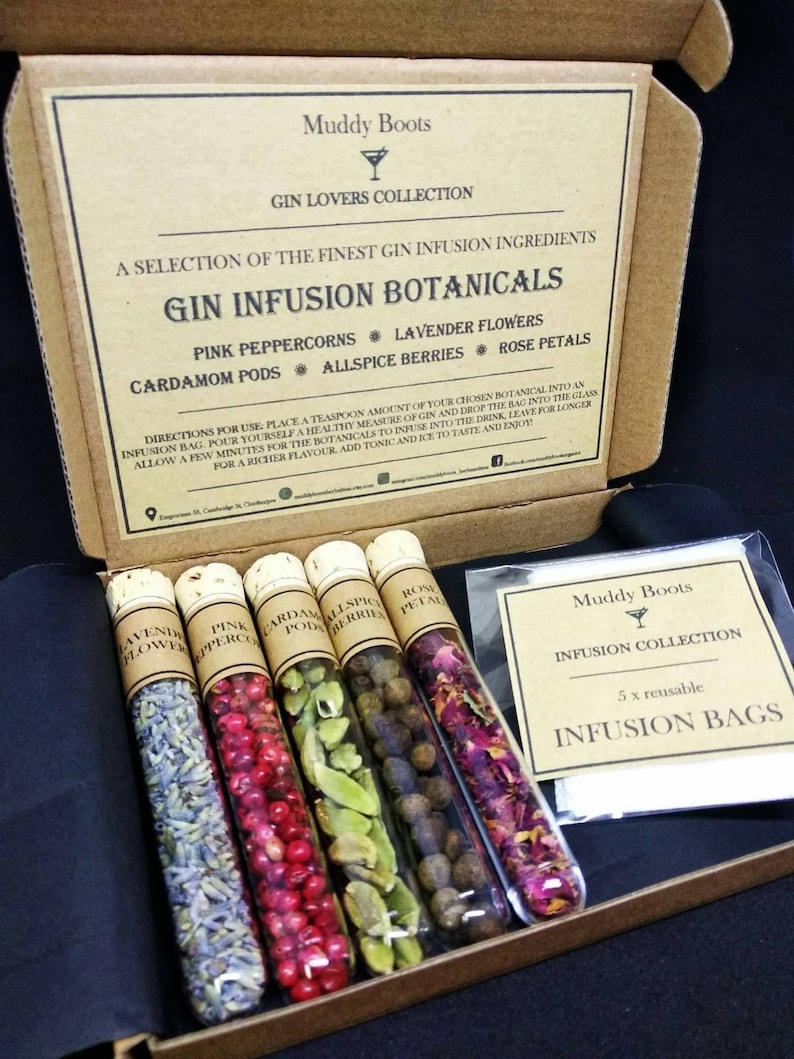 Gin Infusion Botanicals, the Perfect Gift for Gin Lovers. Gin and Tonic ...