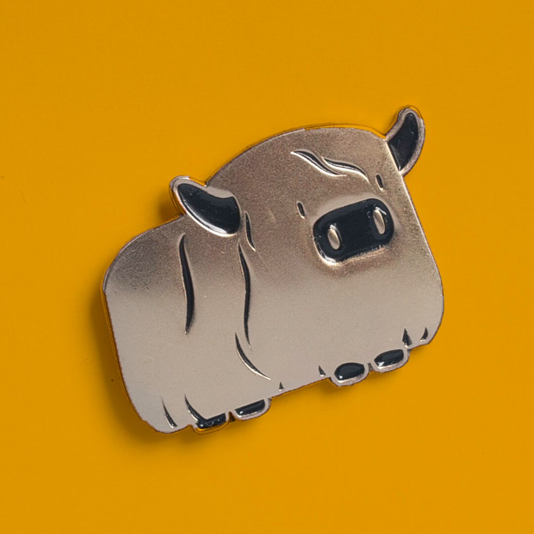 Coo Club Highland Cow Enamel Pin - Etsy