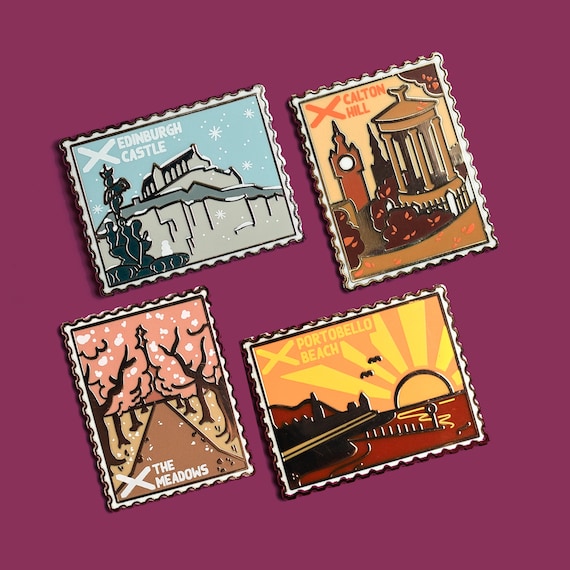 From Edinburgh With Love Seasonal Landmark Post Stamp Hard | Etsy