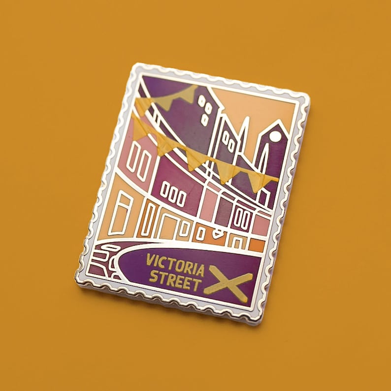 From Edinburgh With Love Seasonal Landmark Post Stamp Hard Enamel Pin ...