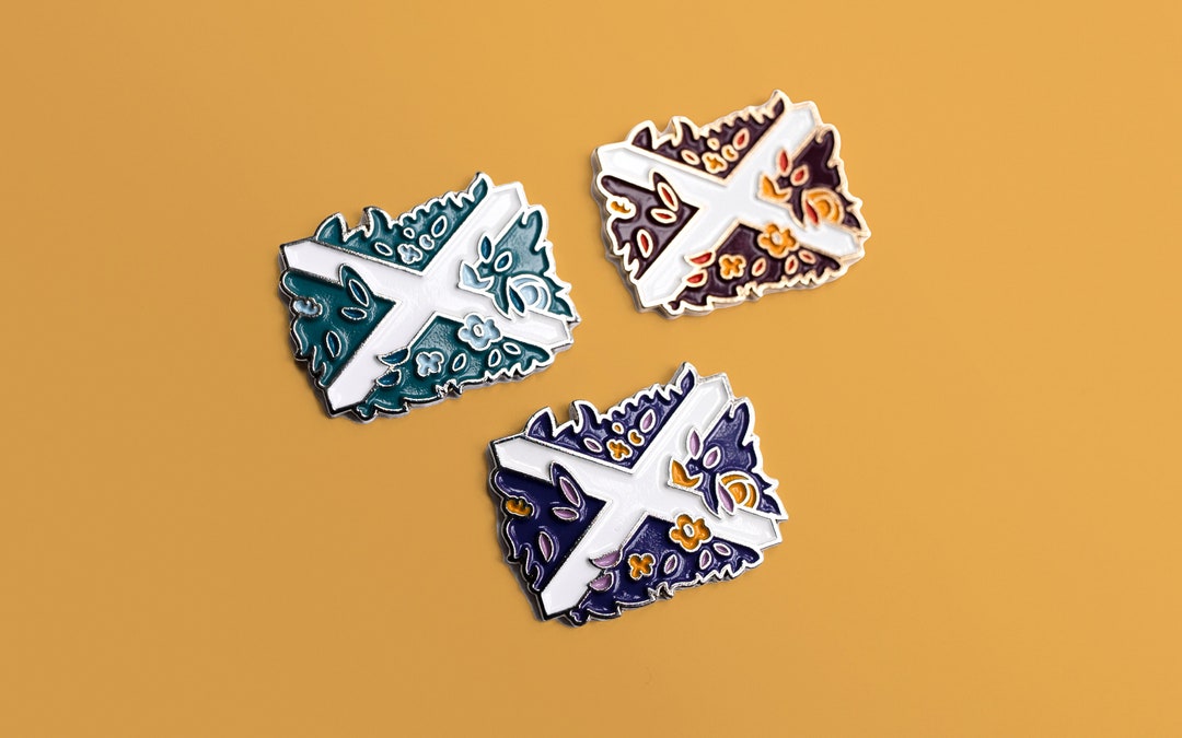 Scotland in Bloom | Scottish Flag Floral Soft Enamel Pin - Etsy