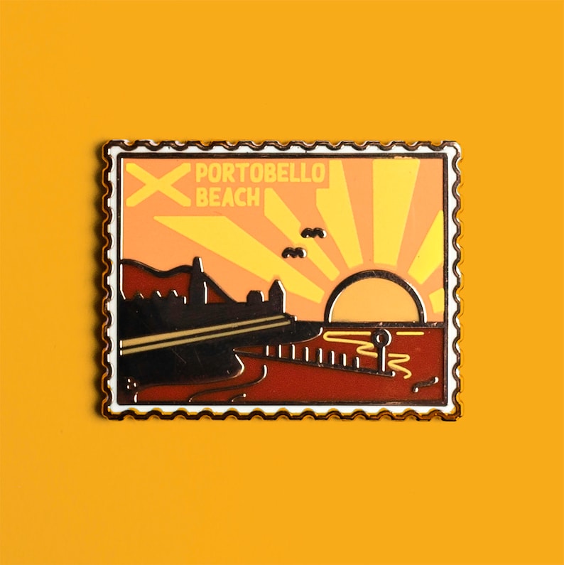 From Edinburgh With Love Seasonal Landmark Post Stamp Hard Enamel Pin ...