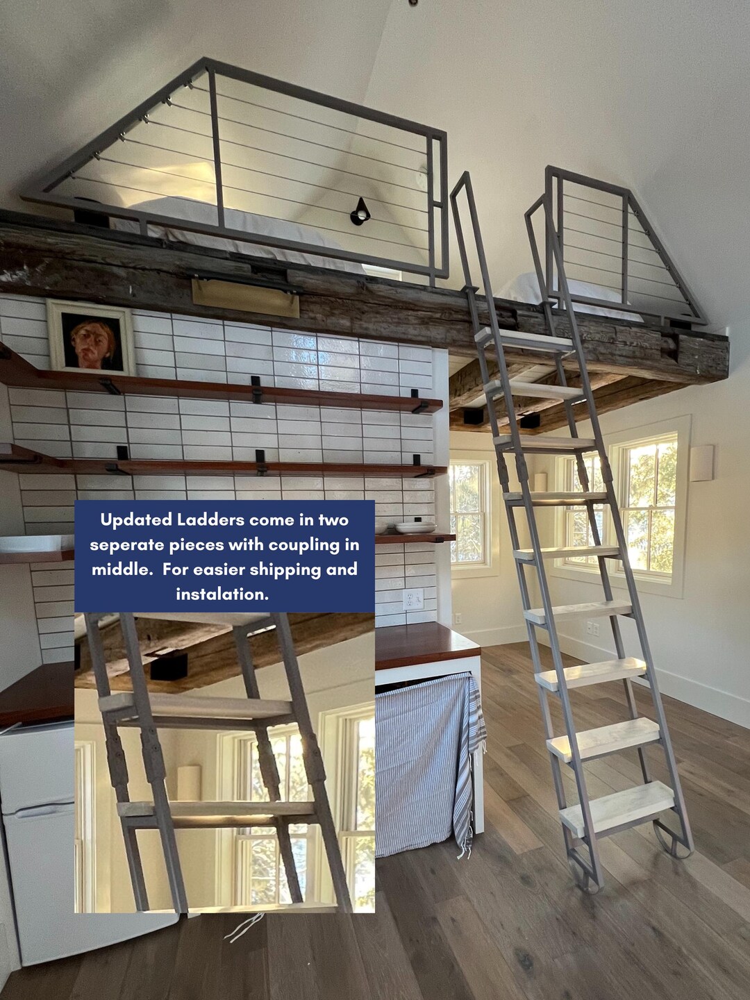 9 Foot Retractable Loft Ladder, in & Out. Free Shipping (FOR Rush ...