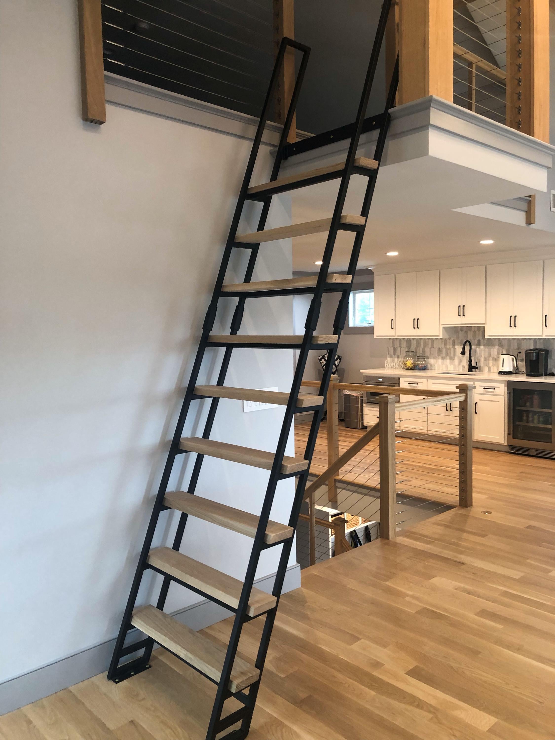 8ft Stationary Stairs - Loft Staircase - Hand Rails - Fully Finished ...