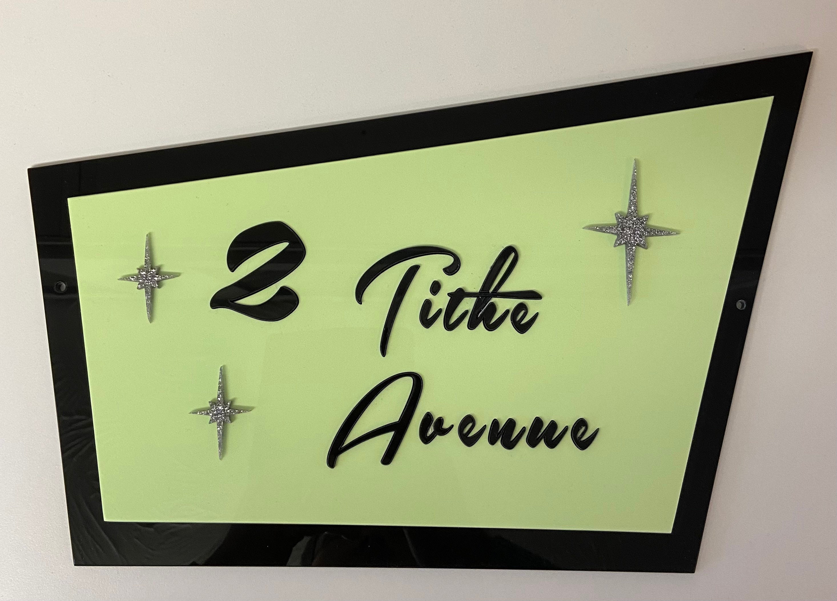 1950s Inspired Large Door Number Sign - Etsy UK