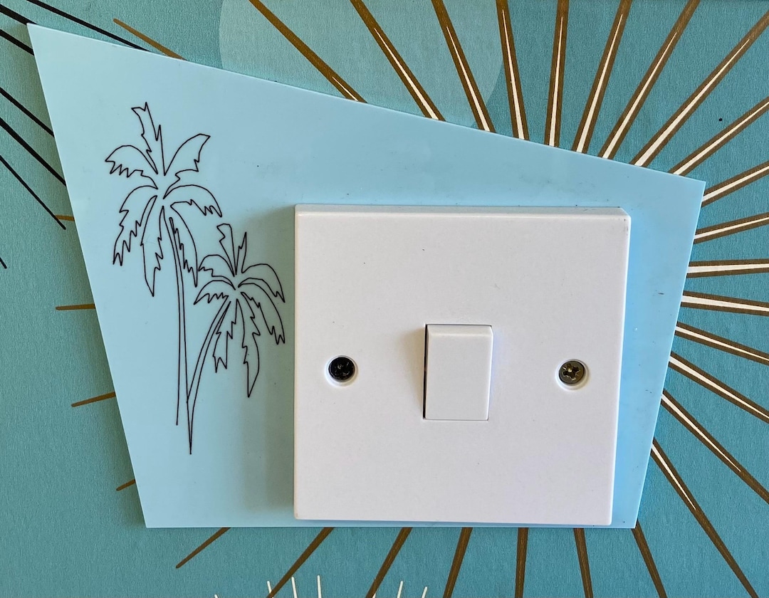 1950s Light Switch Plates With Palm Tree Pattern - Etsy