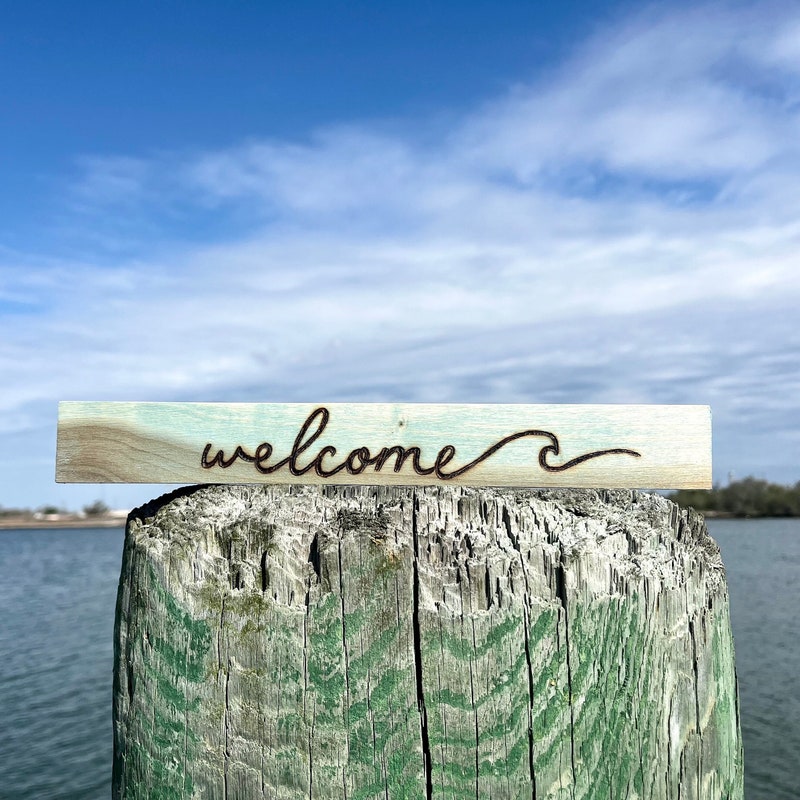 Beachy Welcome Sign - Etsy