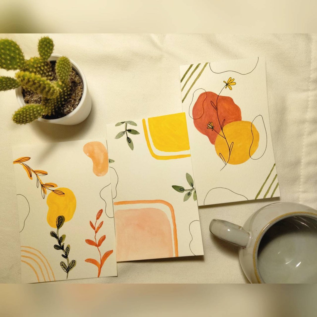 Colorful Shapes With Plants - Etsy