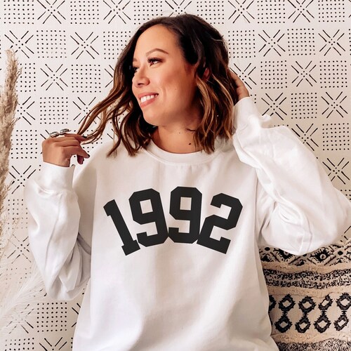 1992 Birthday Year Number Sweatshirt for Women Women's | Etsy