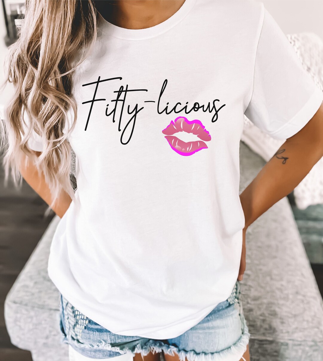 Fiftylicious Shirt, 50th Birthday Shirt, Fifty Licious 50 Birthday Idea ...