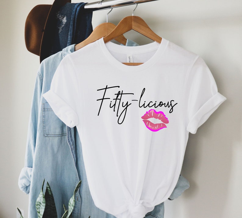 Fifty-licious Shirt, 50th Birthday Tshirt, Birthday Gift Shirt, Born ...