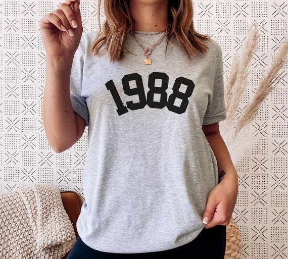 1988 Birthday Year Shirt 1988 Birthday Year Number T-shirt | Etsy