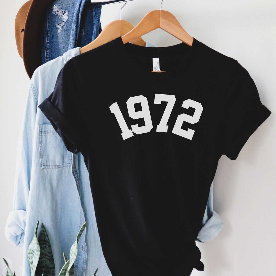 1972 Number Shirt, 50th Birthday T-shirt, 50 Birthday Gift for Women ...