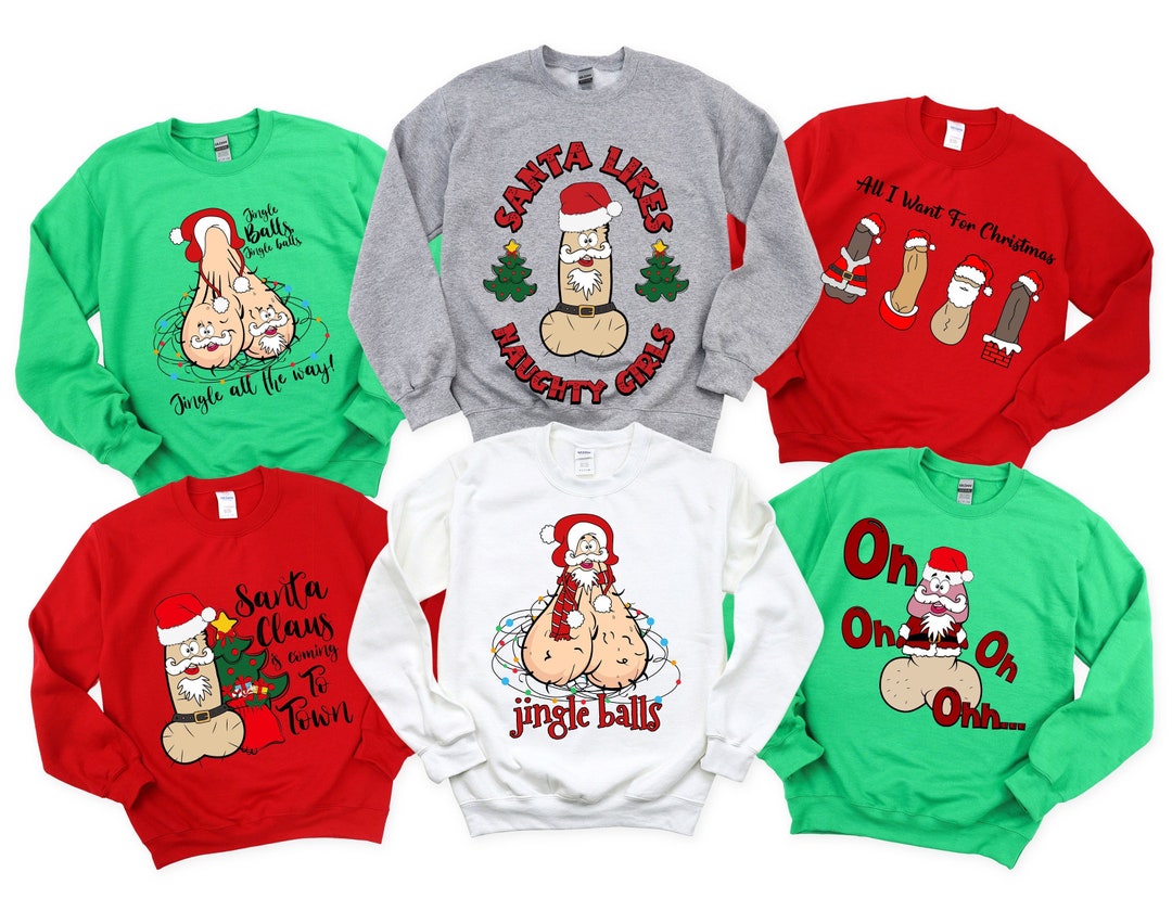 Dirty Santa Shirts, Funny Group Rude Christmas Sweaters, Adult Matching ...