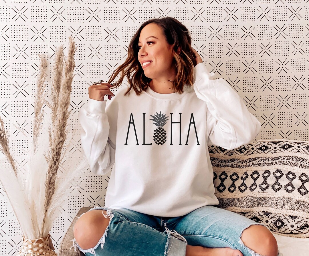 Aloha Sweater, Aloha Crewneck, Hawaii Sweatshirt, Gift For Her, Hawaii ...