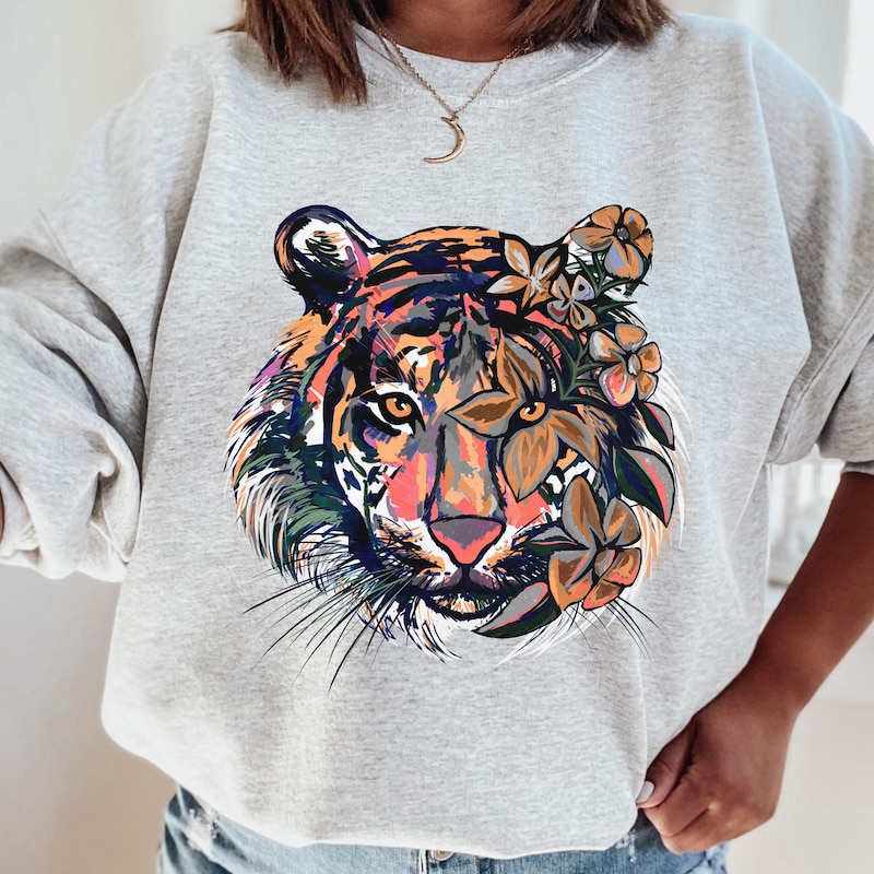 Tiger Sweatshirt - Etsy
