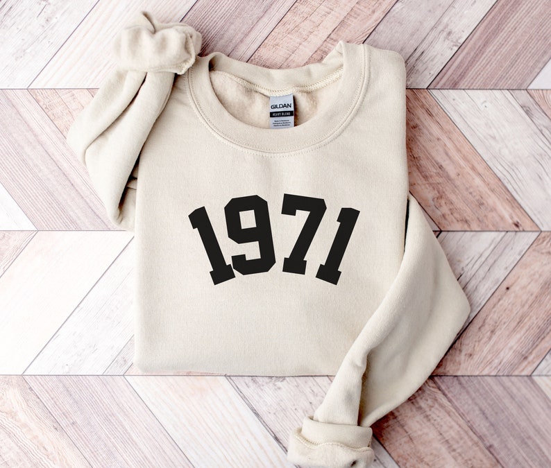 1971 Sweatshirt 1971 Birthday Year Number Sweater for Women - Etsy UK