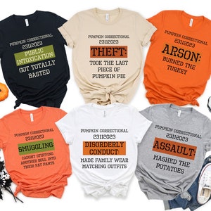 Thanksgiving Correctional Shirts, Funny Matching Group Family ...