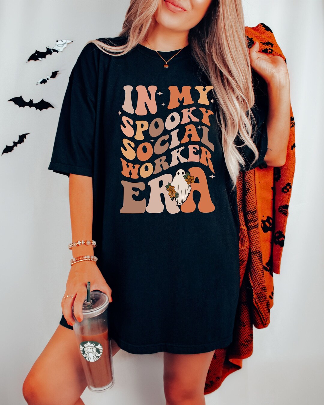 In My Spooky Social Worker Era Shirt, Retro Halloween Social Worker ...