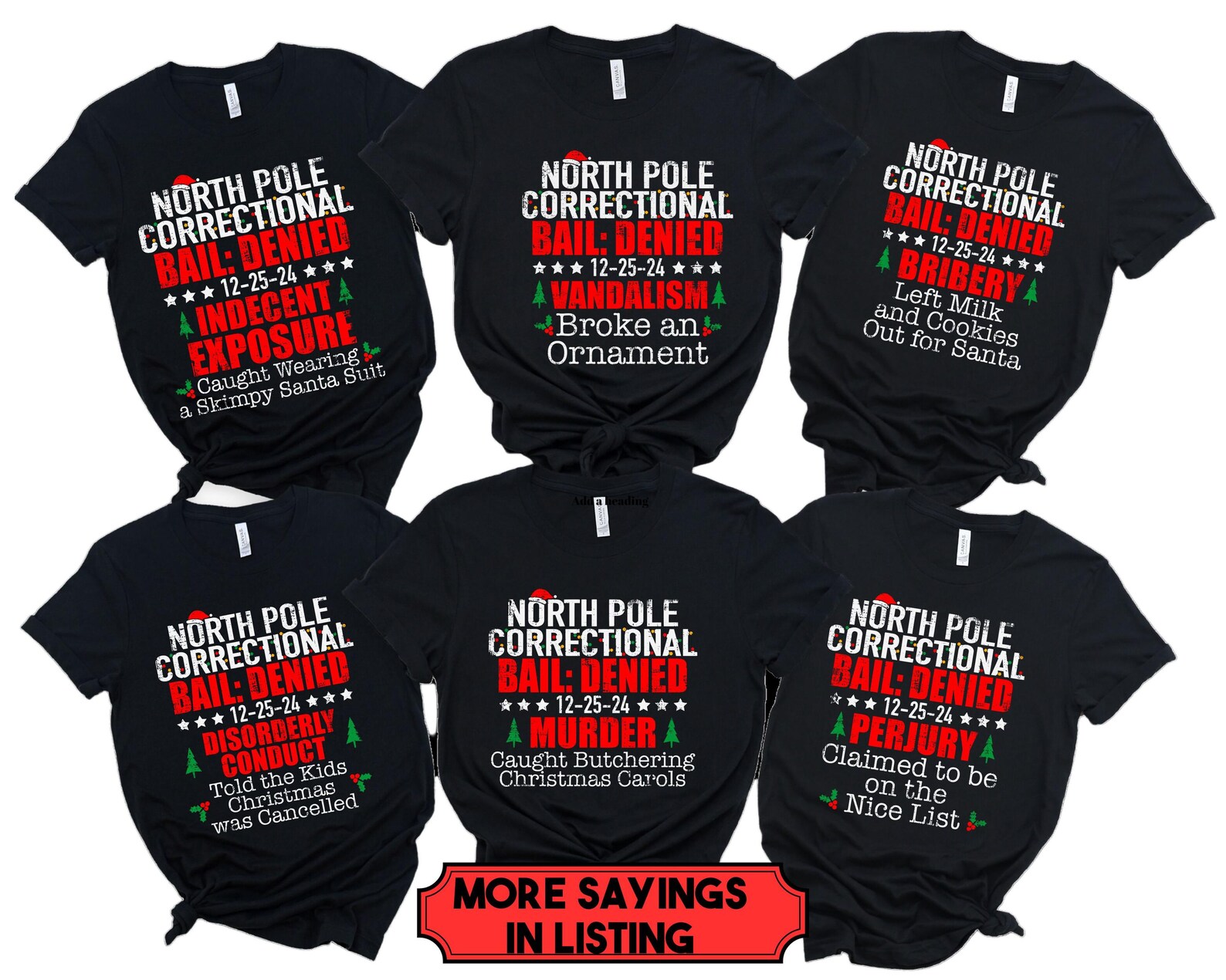 Custom North Pole Correctional Shirt, Funny Family Matching Christmas ...