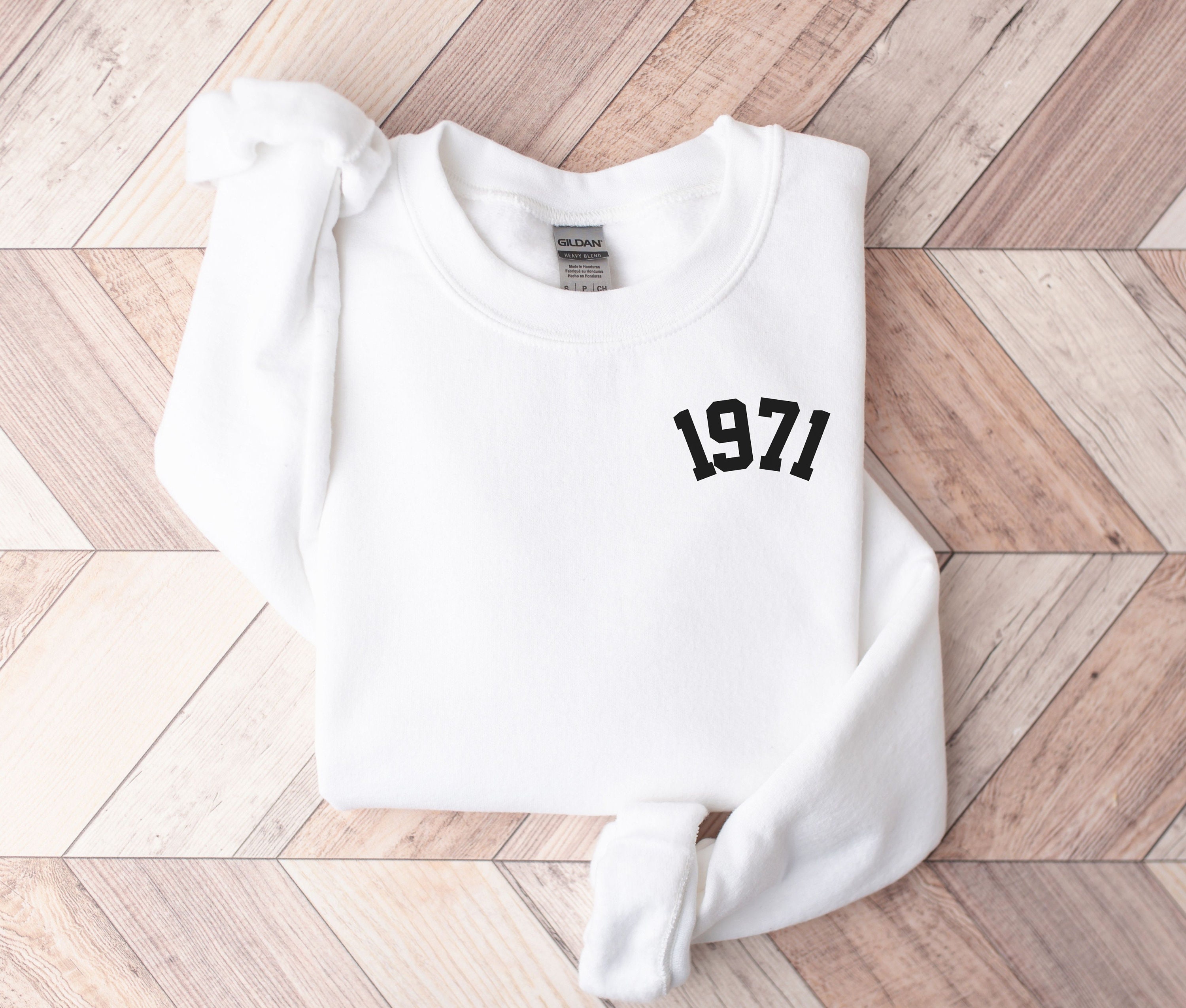 1971 Sweatshirt 1971 Birthday Year Number Sweater for Women - Etsy