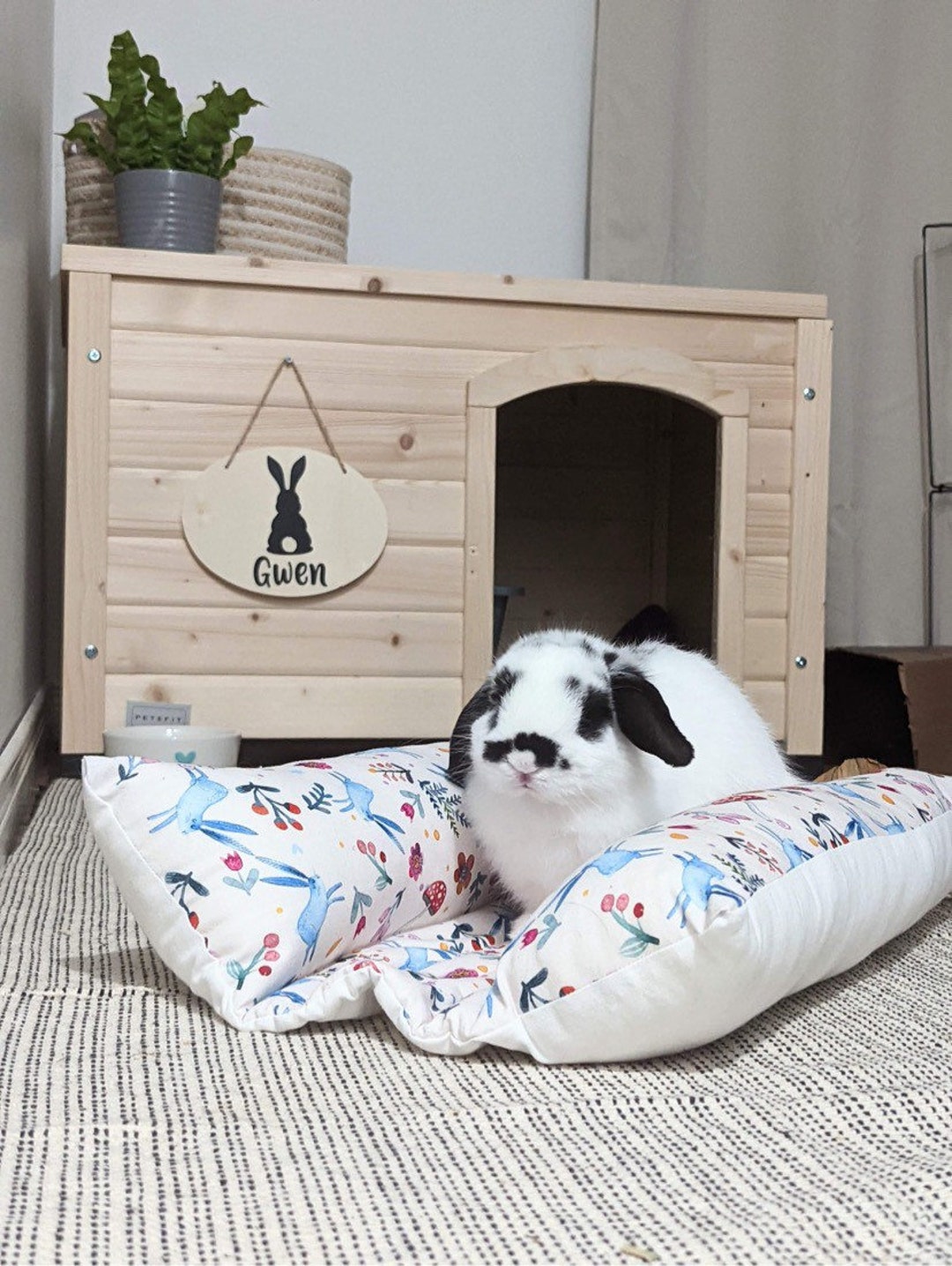 Flop Bed for Rabbits Small Pets Cats bunny Print Listing - Etsy