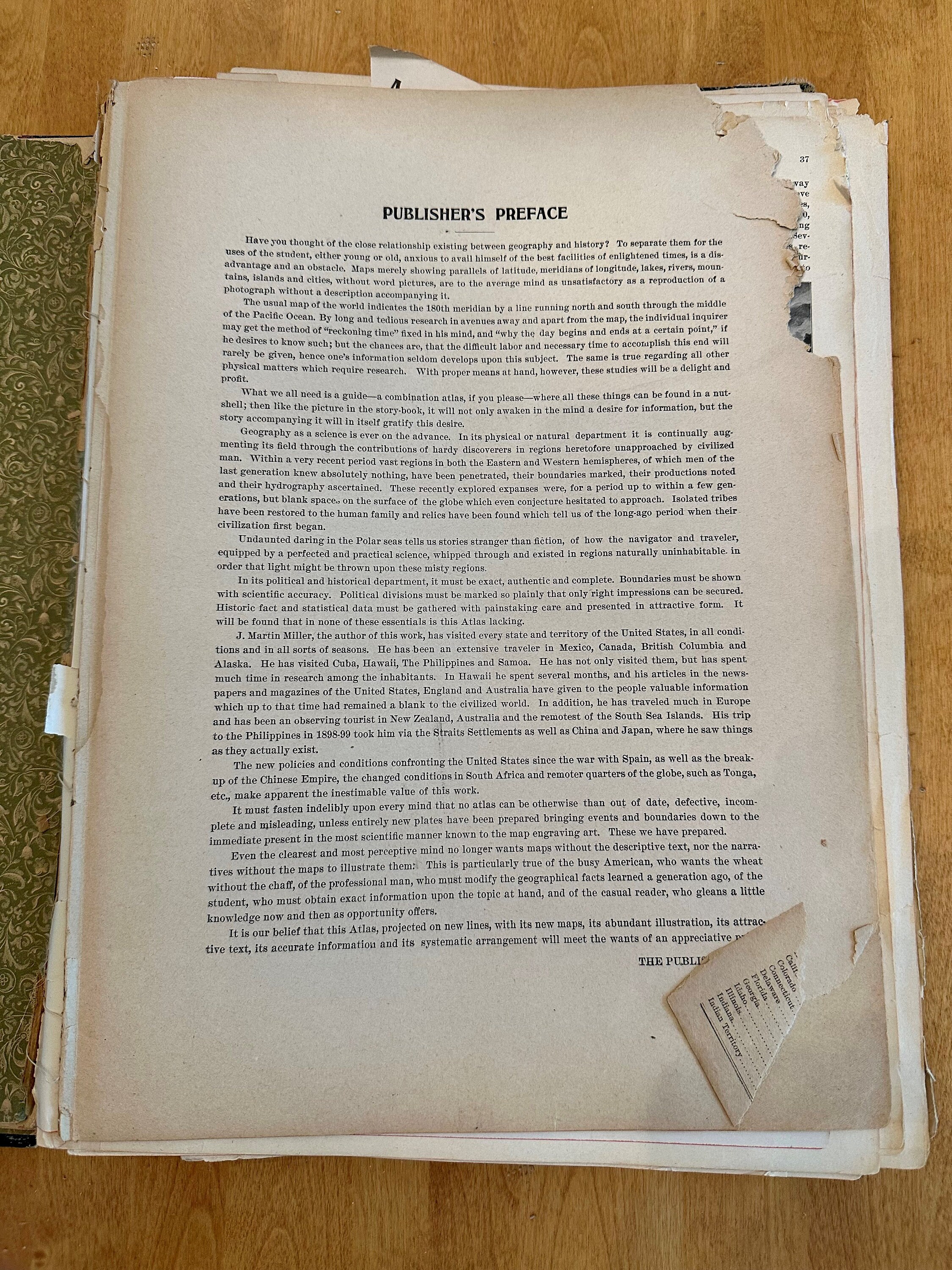 Antique Atlas, 1905, Great for Crafts, Journaling Projects, Etc. - Etsy