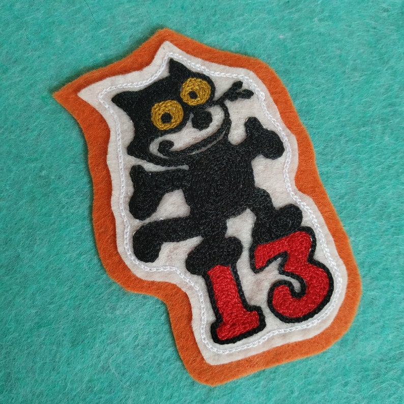 Felix the Cat Old School Chain Stitch Embroidered Patch - Etsy