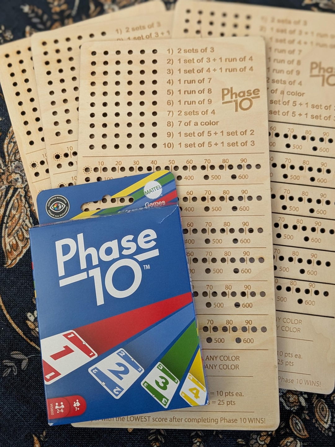 Handcrafted Wooden Phase 10 Scoreboard - Game Night Must-have! - Etsy
